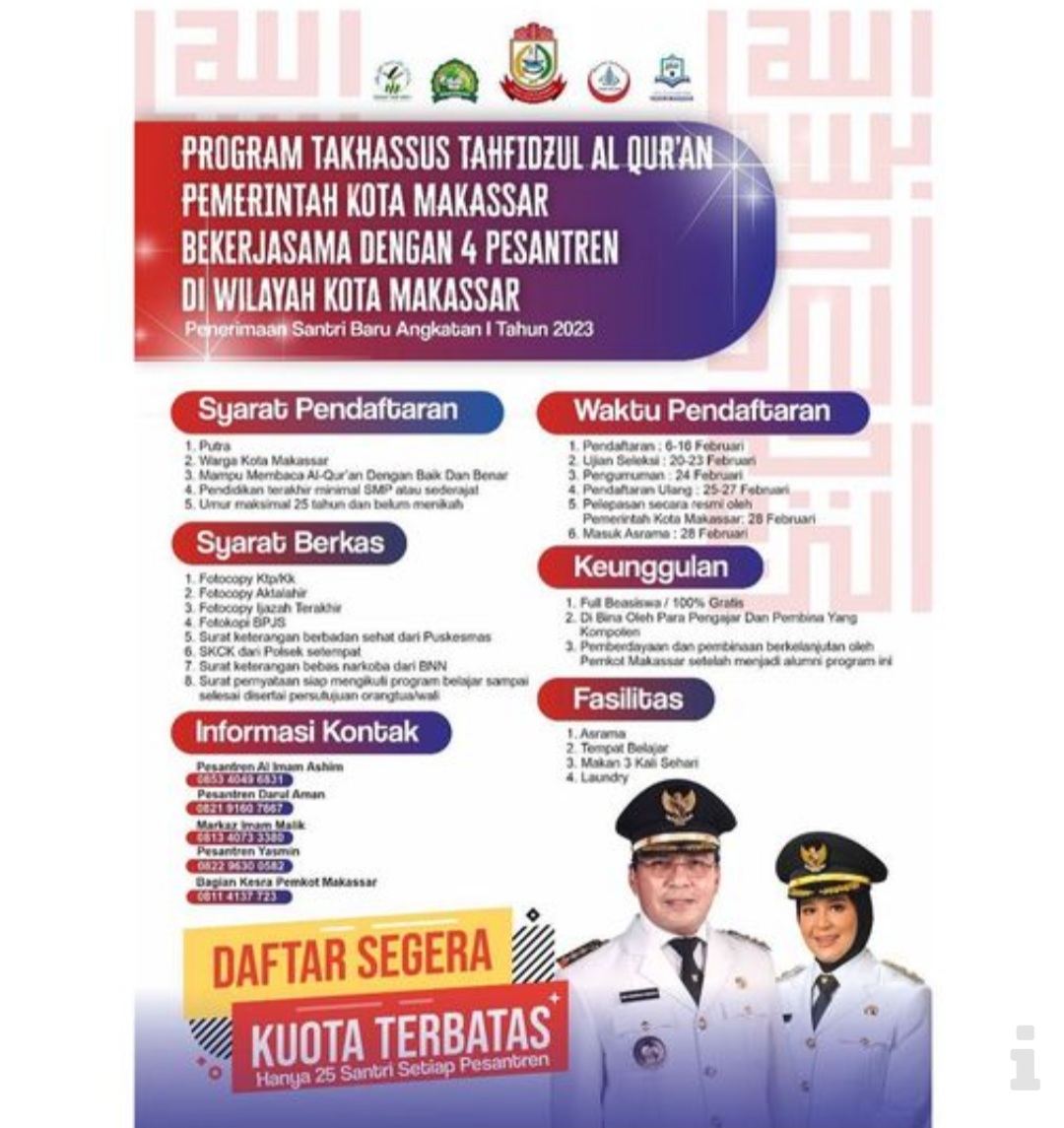 Untuk Hasilkan Penghafal Al-Qur'an dari lorong-lorong, Pemkot Adakan Program Takhassus Tahfidzul ...