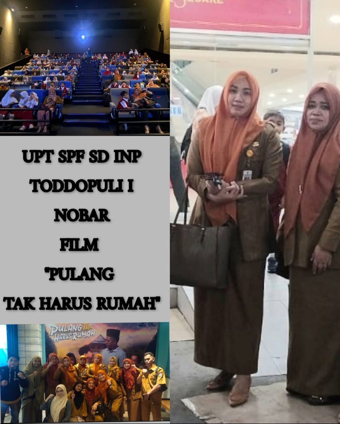 Siswa UPT SPF SDI Toddopuli I Nobar Film Pulang Tak Harus Rumah di CGV Mall Panakkukang Makassar ...