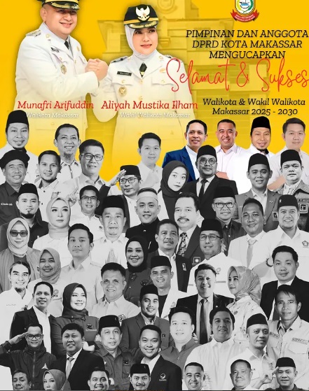 DPRD Makassar Ucapkan Selamat atas Pelantikan Appi-Aliyah sebagai Wali Kota dan Wawali Kota ...